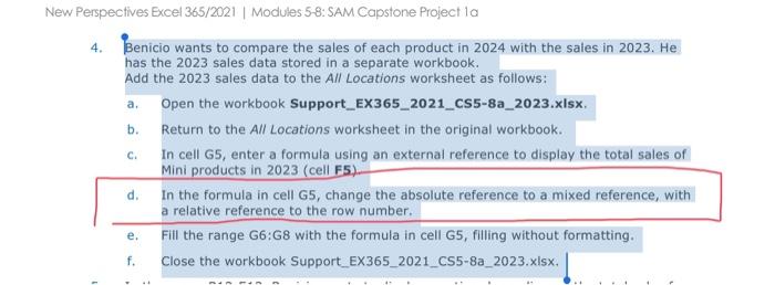 Solved Ferspectives Excel 365/2021 | Modules 5-8: SAM | Chegg.com