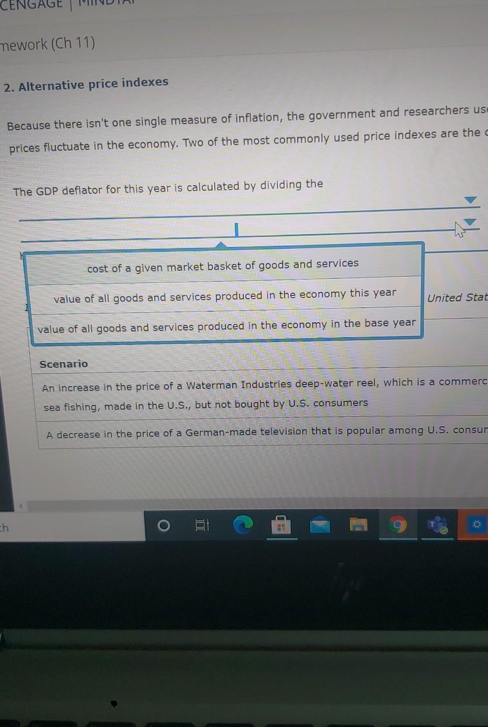 Solved 2. Alternative price indexes Because there isn't one | Chegg.com