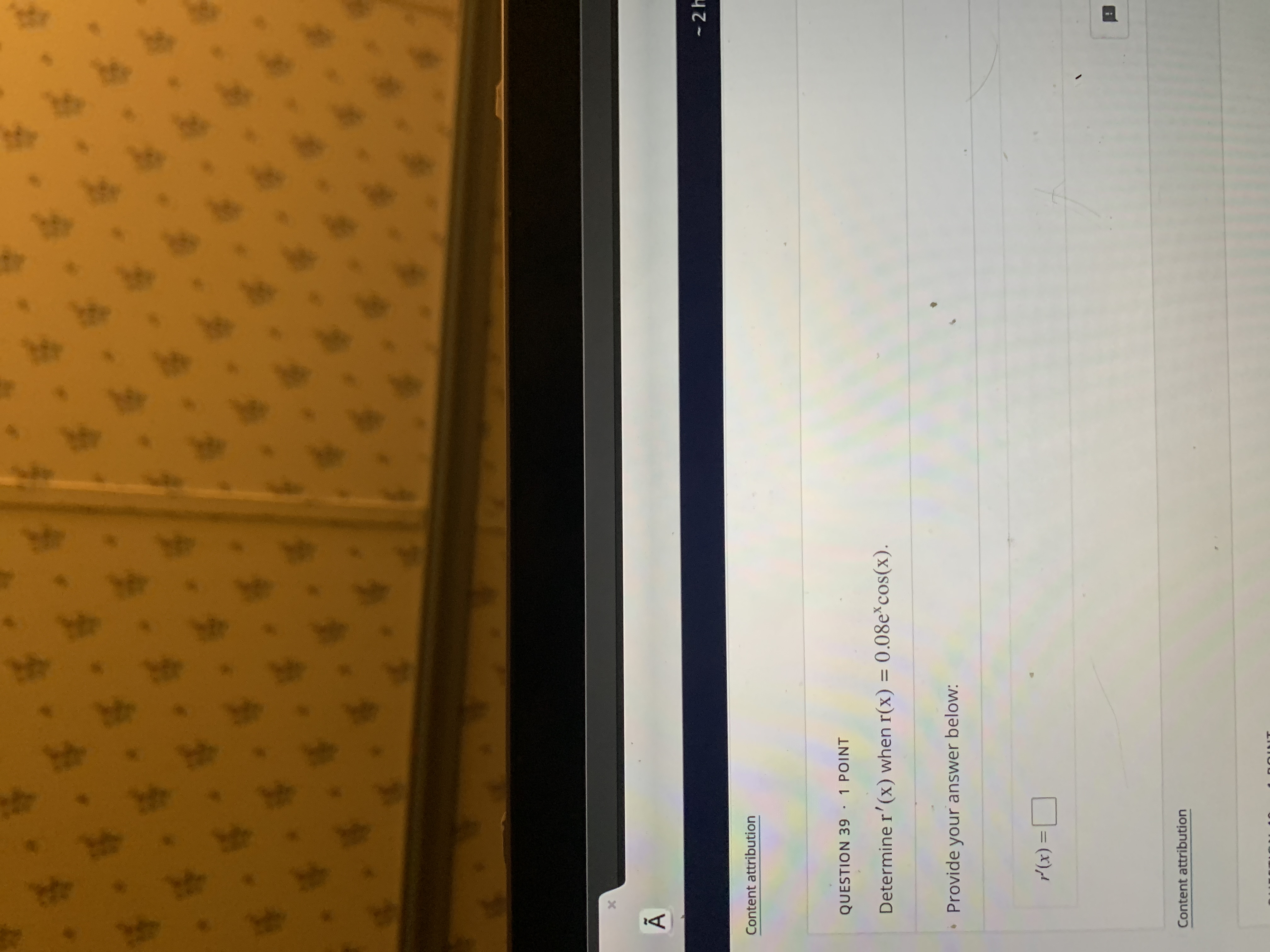 Solved Content attributionQUESTION 39 * 1 ﻿POINTDetermine | Chegg.com