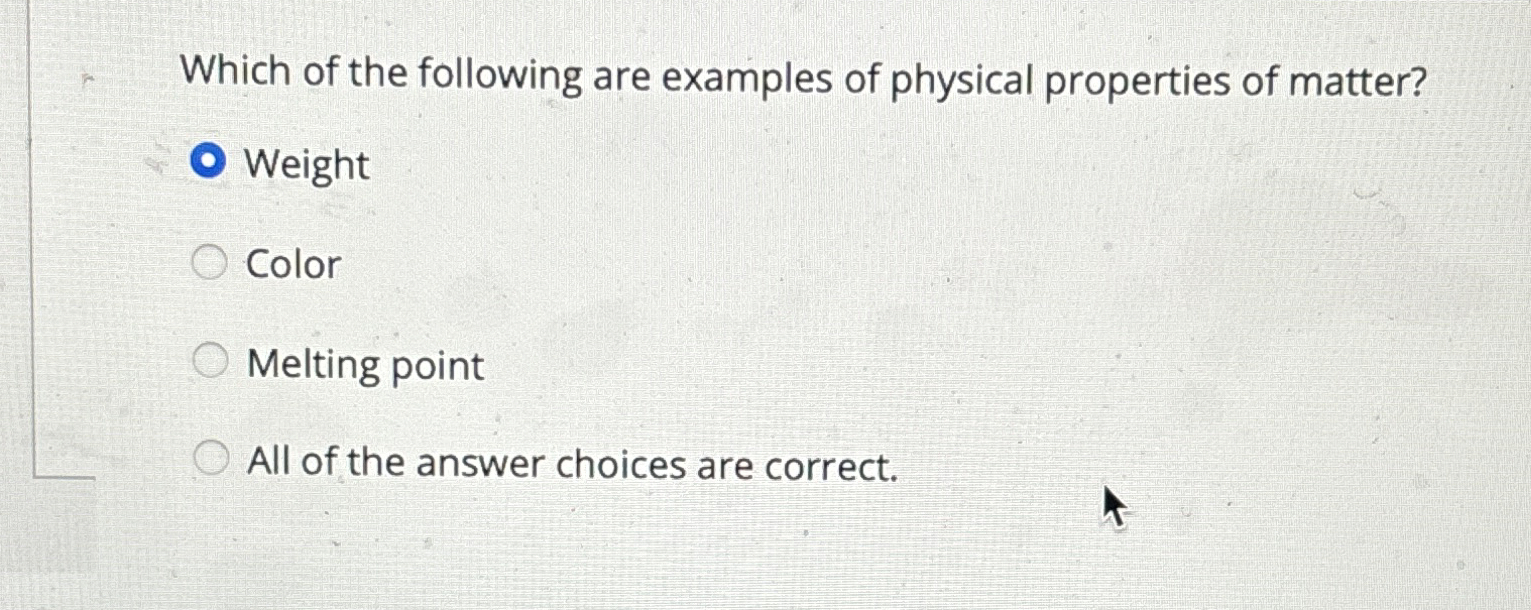 Solved Which of the following are examples of physical | Chegg.com