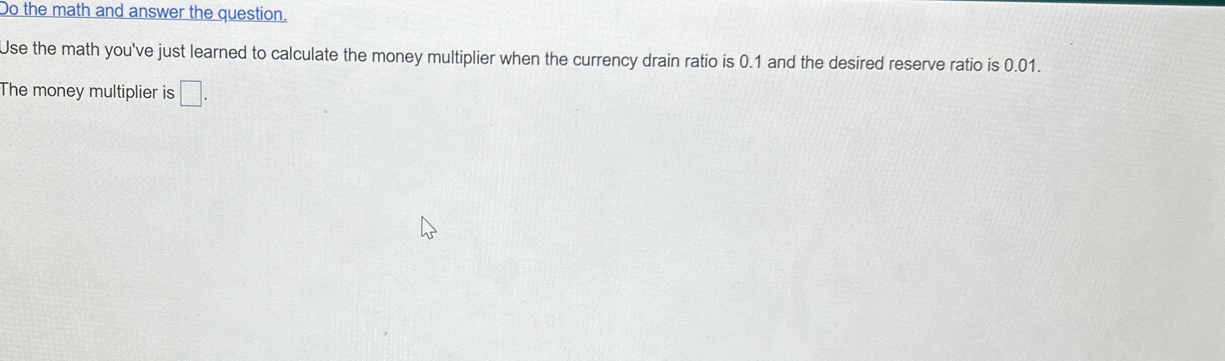Solved Do the math and answer the question.Use the math | Chegg.com