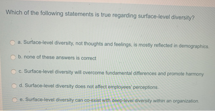 Solved Which of the following statements is true regarding | Chegg.com