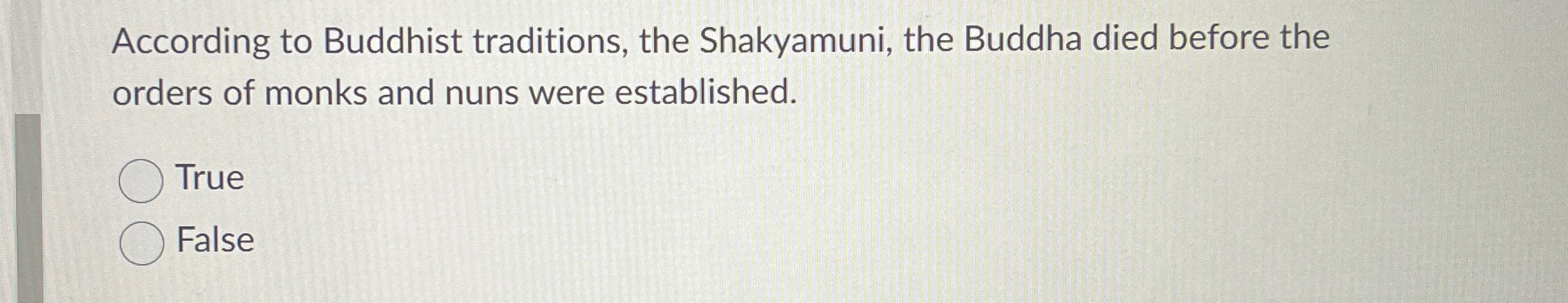 Solved According to Buddhist traditions, the Shakyamuni, the | Chegg.com