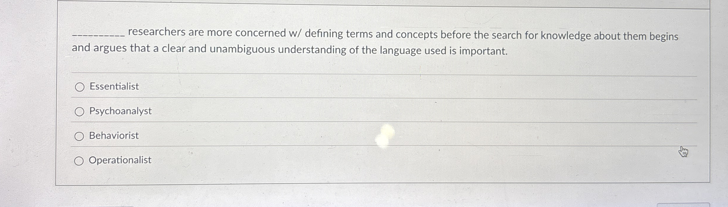 Solved q, ﻿researchers are more concerned w? ﻿defining terms | Chegg.com