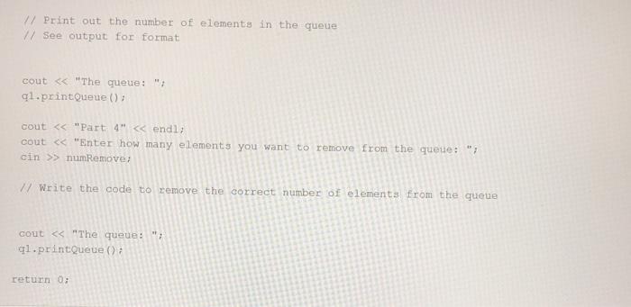 Solved Queue -elements [50] : int -size: int -head: int | Chegg.com