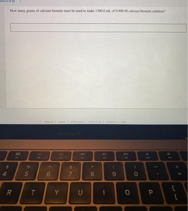 Solved stion 5 of 20 How many grams of calcium bromite must | Chegg.com