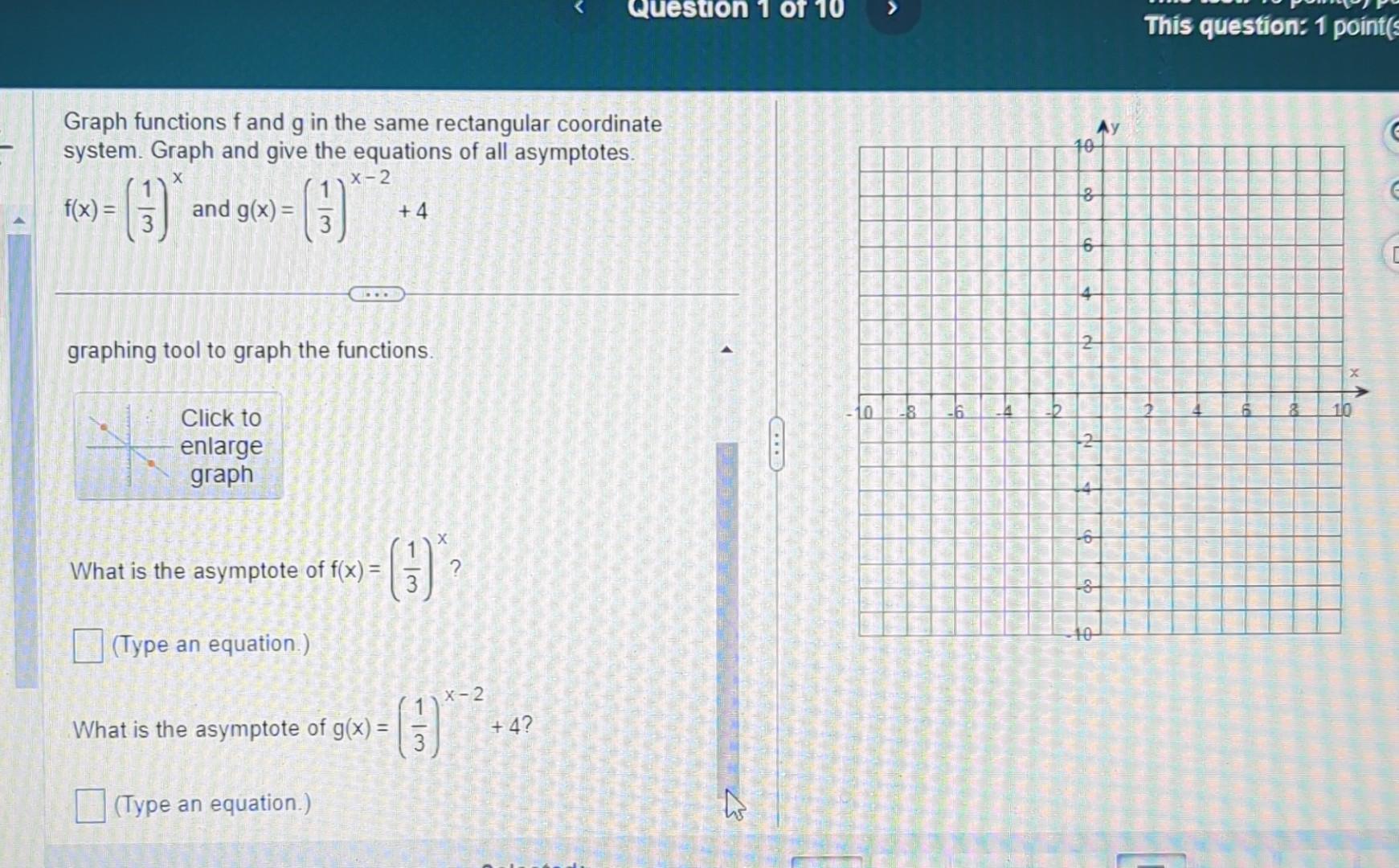 Solved K Graph functions f and g in the same rectangular | Chegg.com