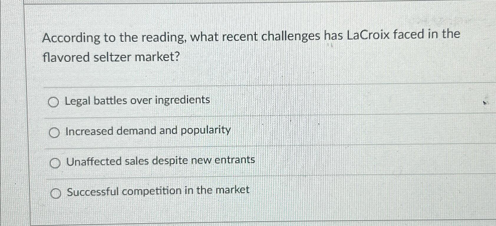 Solved According to the reading, what recent challenges has | Chegg.com