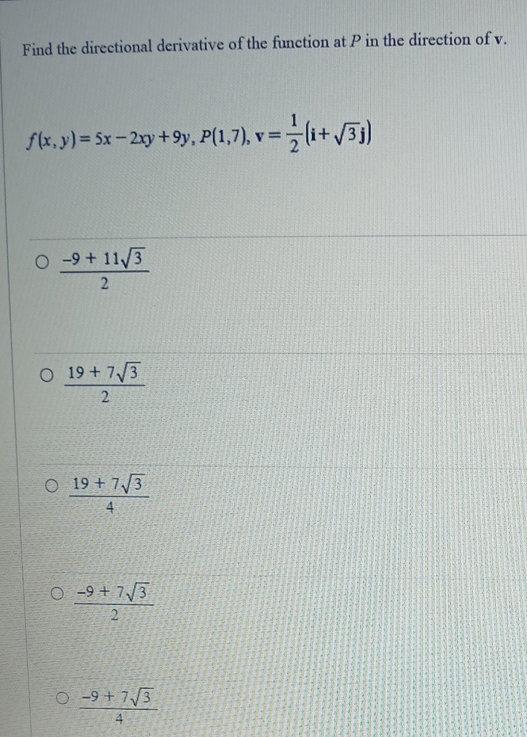 Solved Find the directional derivative of the function at P | Chegg.com