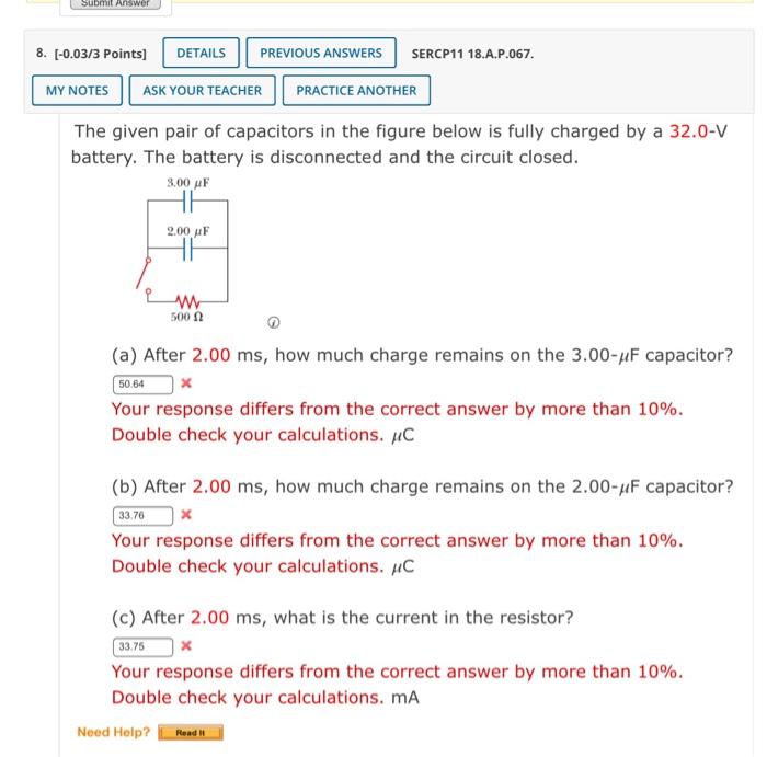 Solved Submit Answer 8. [-0.03/3 Points] DETAILS PREVIOUS | Chegg.com