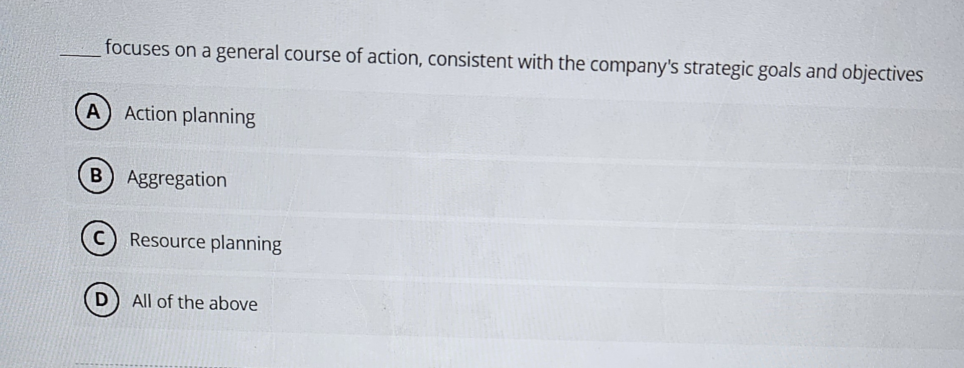 Solved focuses on a general course of action, consistent | Chegg.com