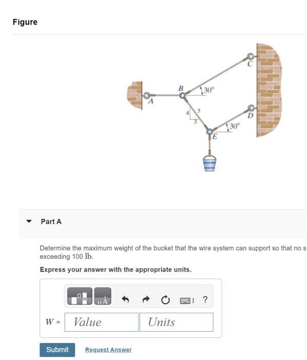 Determine the maximum weight of the bucket that the | Chegg.com
