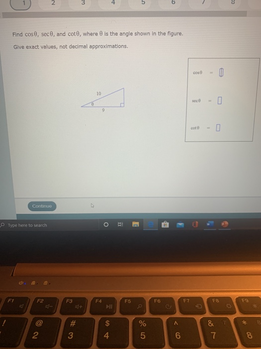 Solved find Cos , Sec , and Cot , where is the angle shown | Chegg.com