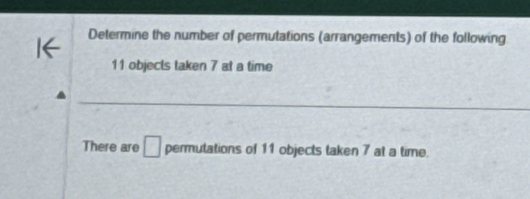 Solved Determine the number of permutations (arrangements) | Chegg.com