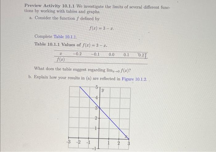 Solved Preview Activity 10.1.1 We investigate the limits of | Chegg.com