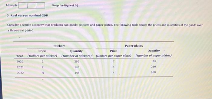 Solved Consider a simple economy that produces two goods: | Chegg.com