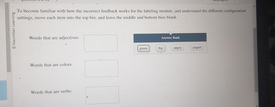 Solved To become familiar with how the incorrect feedback | Chegg.com