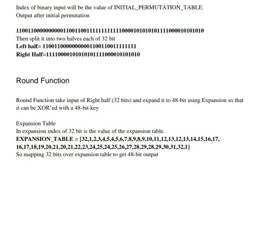 {Implementation of DES algorithm in C++ to be tested | Chegg.com