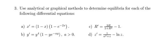 Solved 3 Use Analytical Or Graphical Methods To Determine 5716