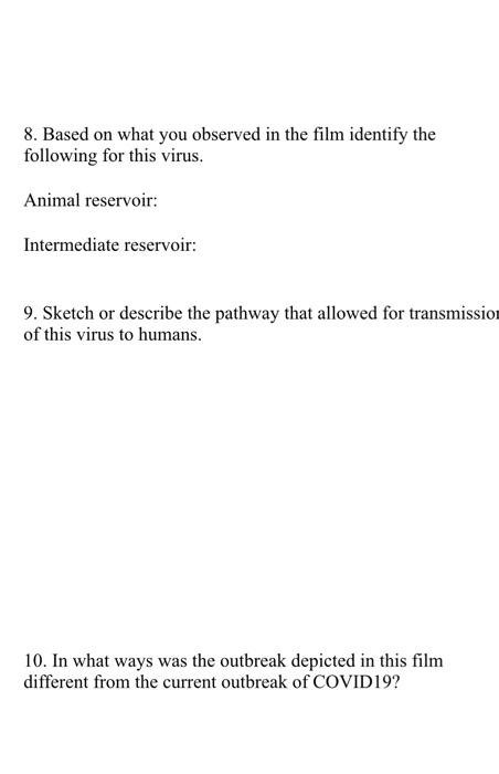 1. Who is patient zero in terms of the outbreak in | Chegg.com