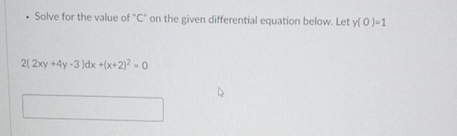 Solved • Solve for the value of "C" on the given | Chegg.com