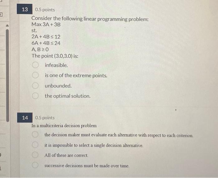 Solved Consider the following linear programming problem: | Chegg.com