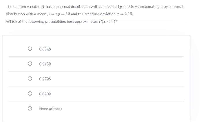Solved The random variable X has a binomial distribution | Chegg.com