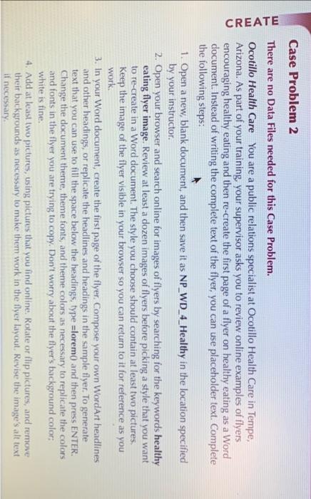 Solved There are no Data Files needed for this Case Problem. | Chegg.com