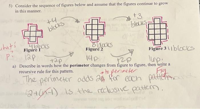 Solved 5) Consider the sequence of figures below and assume | Chegg.com