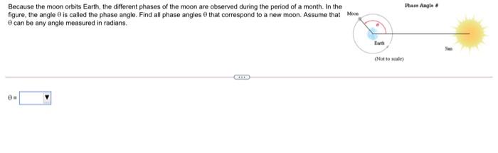 Solved Phase Angle Because the moon orbits Earth, the | Chegg.com