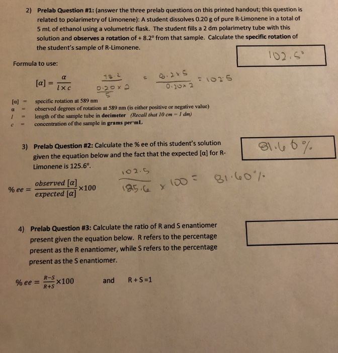 Solved Prelab Question #1: (answer the three prelab | Chegg.com
