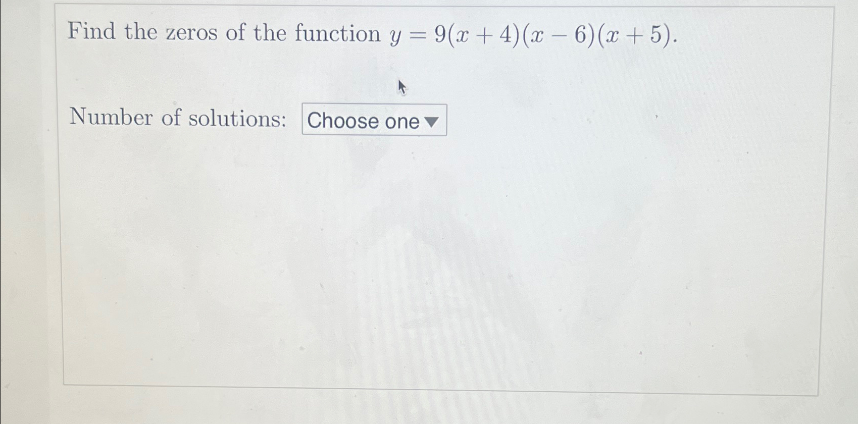Solved Find the zeros of the function | Chegg.com