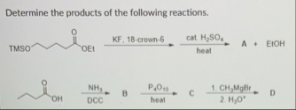 Solved Determine the products of the following | Chegg.com