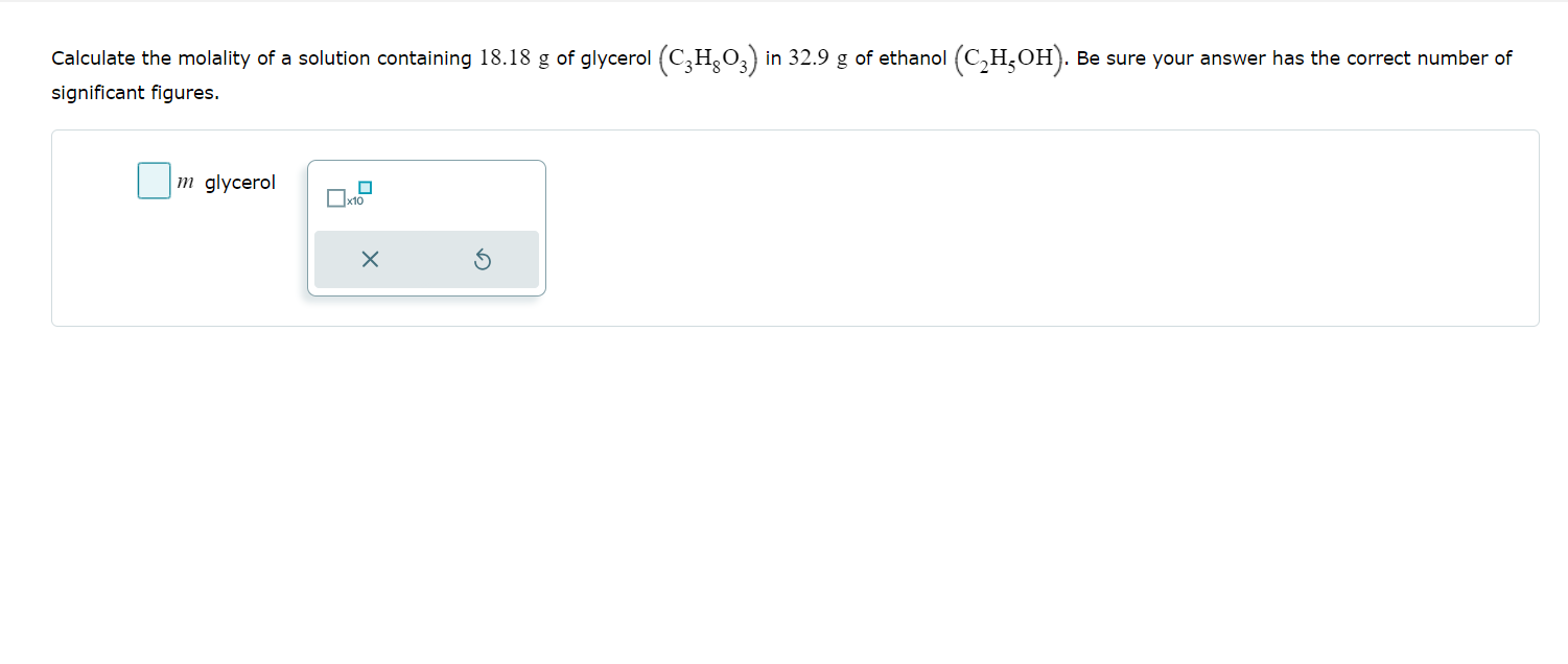 Solved Calculate the molality of a solution containing | Chegg.com