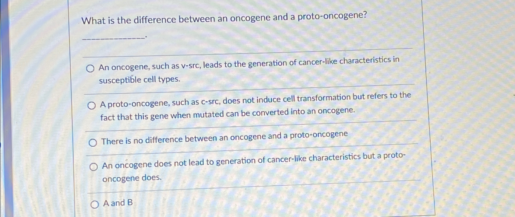 Solved What is the difference between an oncogene and a | Chegg.com Solved What is the difference between an oncogene and a | Chegg.com