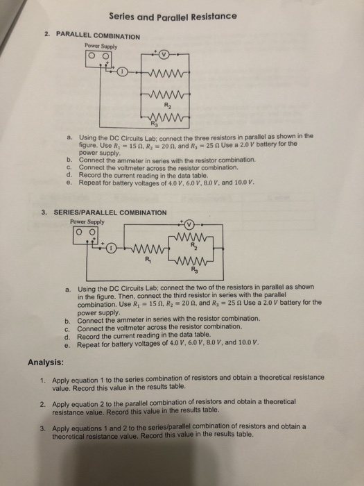 Solved Series and Parallel Resistance Objective: | Chegg.com