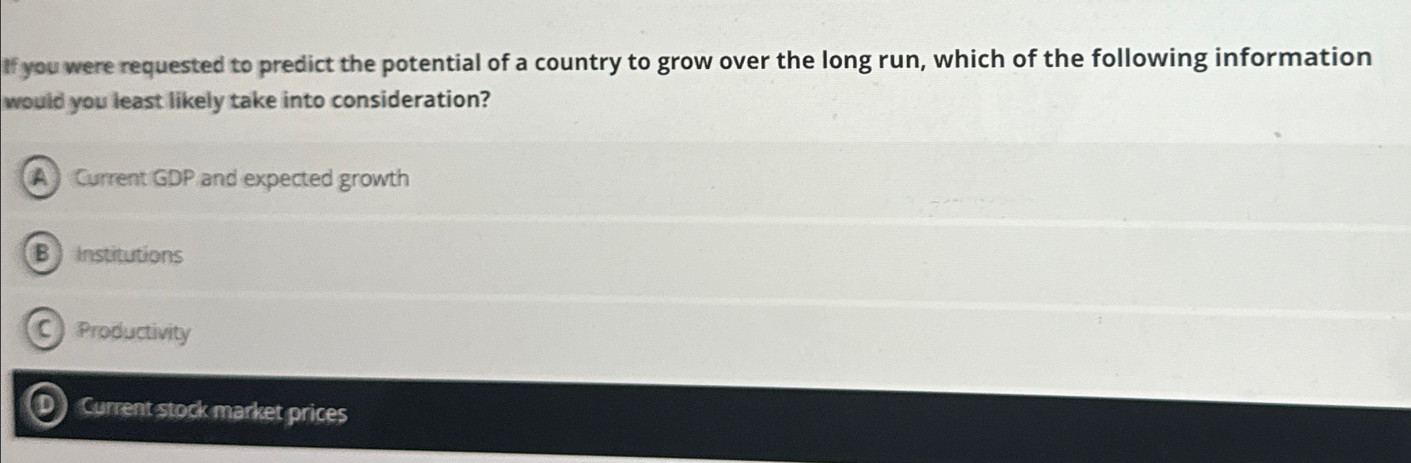 Solved If you were requested to predict the potential of a | Chegg.com