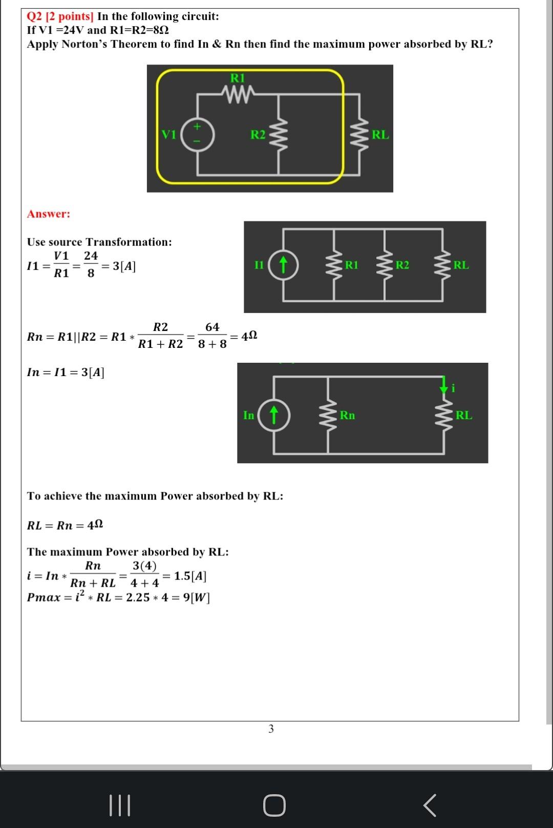 [Solved]: Q2 [2 points] In the following circuit: If V1
