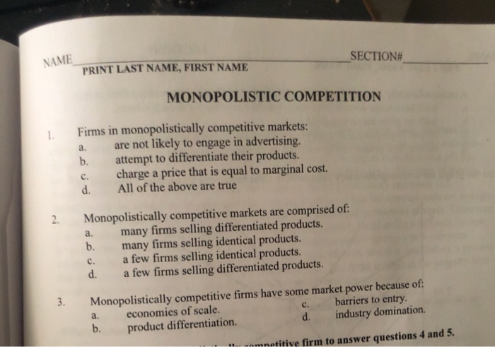 Solved SECTION# NAME PRINT LAST NAME, FIRST NAME | Chegg.com