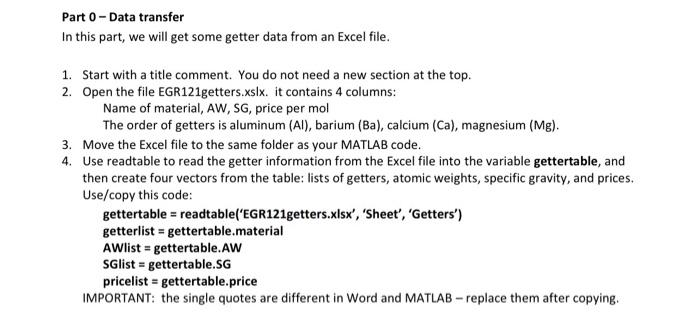 Solved Documentation Getters material aluminum barium | Chegg.com