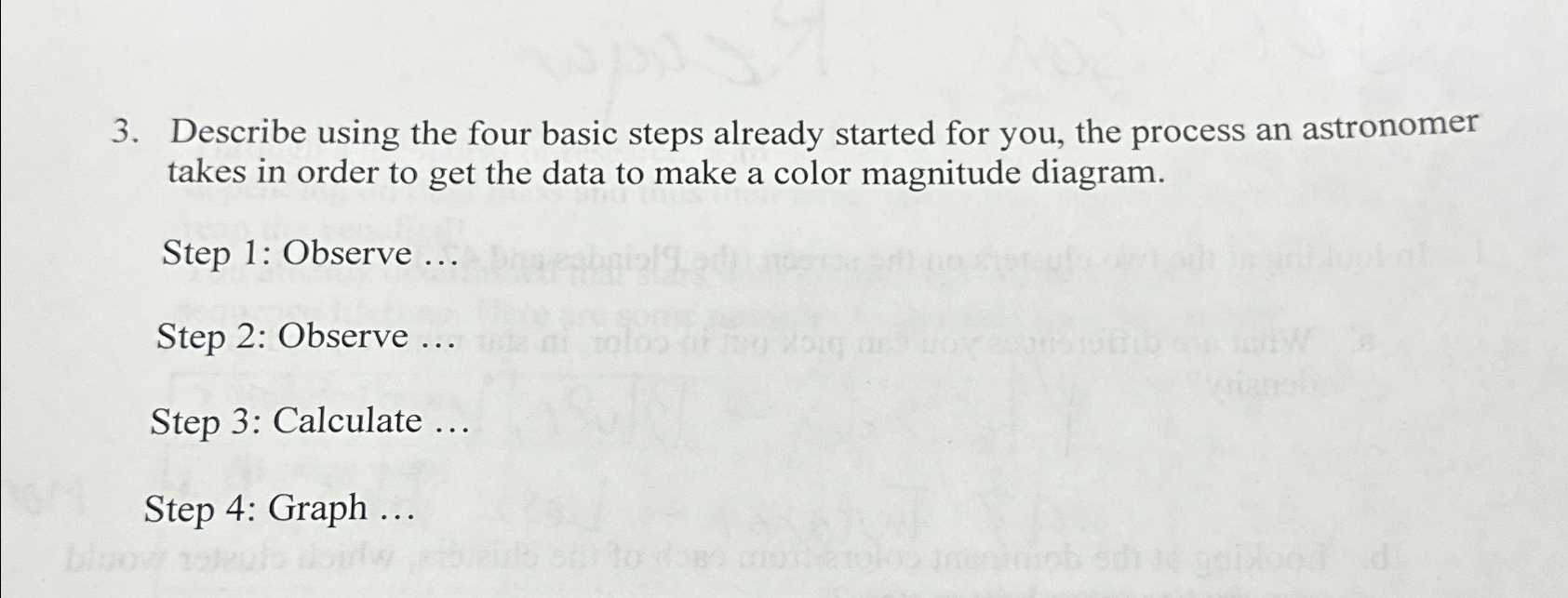 Solved Describe using the four basic steps already started | Chegg.com