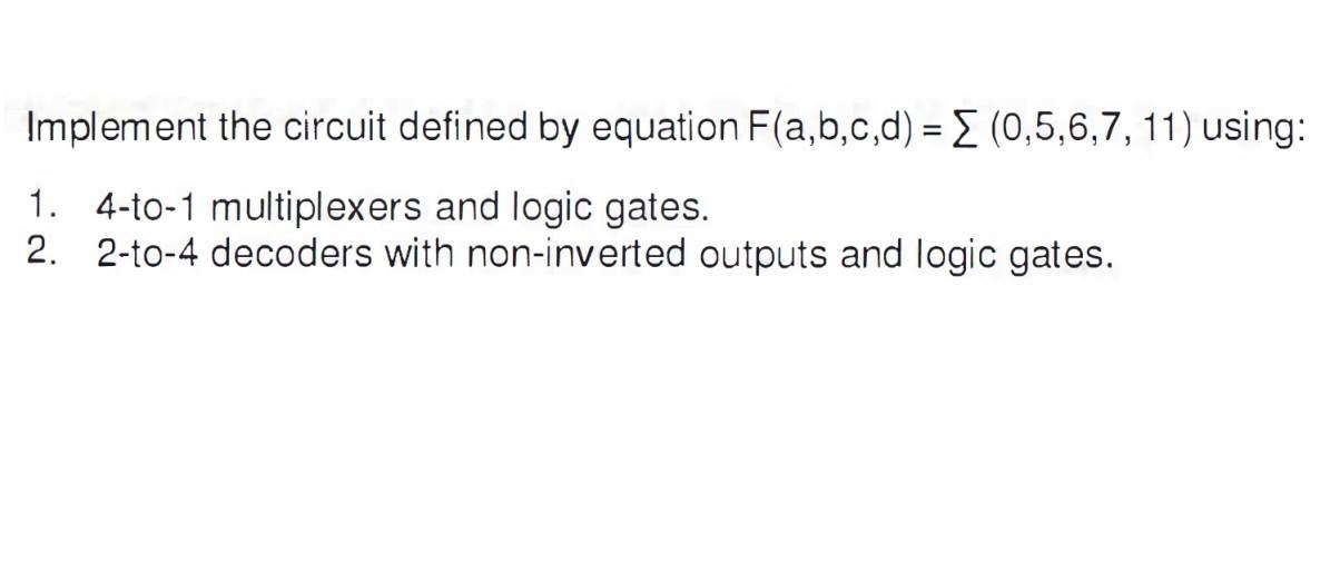 Solved Implement the circuit defined by equation | Chegg.com