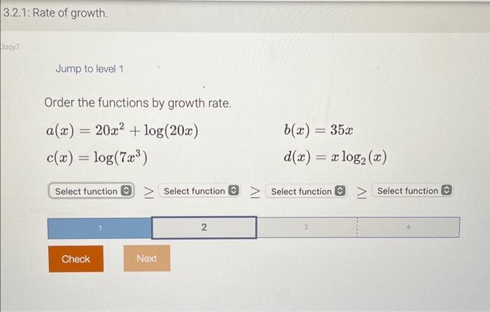 Solved 3.2.1: Rate of growth. 3zqy7 Jump to level 1 Order | Chegg.com