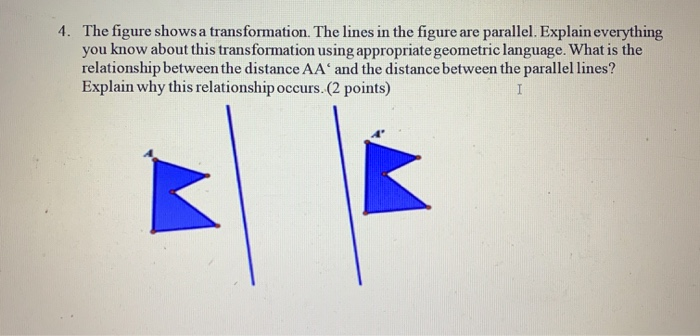 Solved 4. The figure shows a transformation. The lines in | Chegg.com