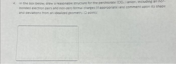 Solved 4) in the box below, draw a reasonabie structure for | Chegg.com