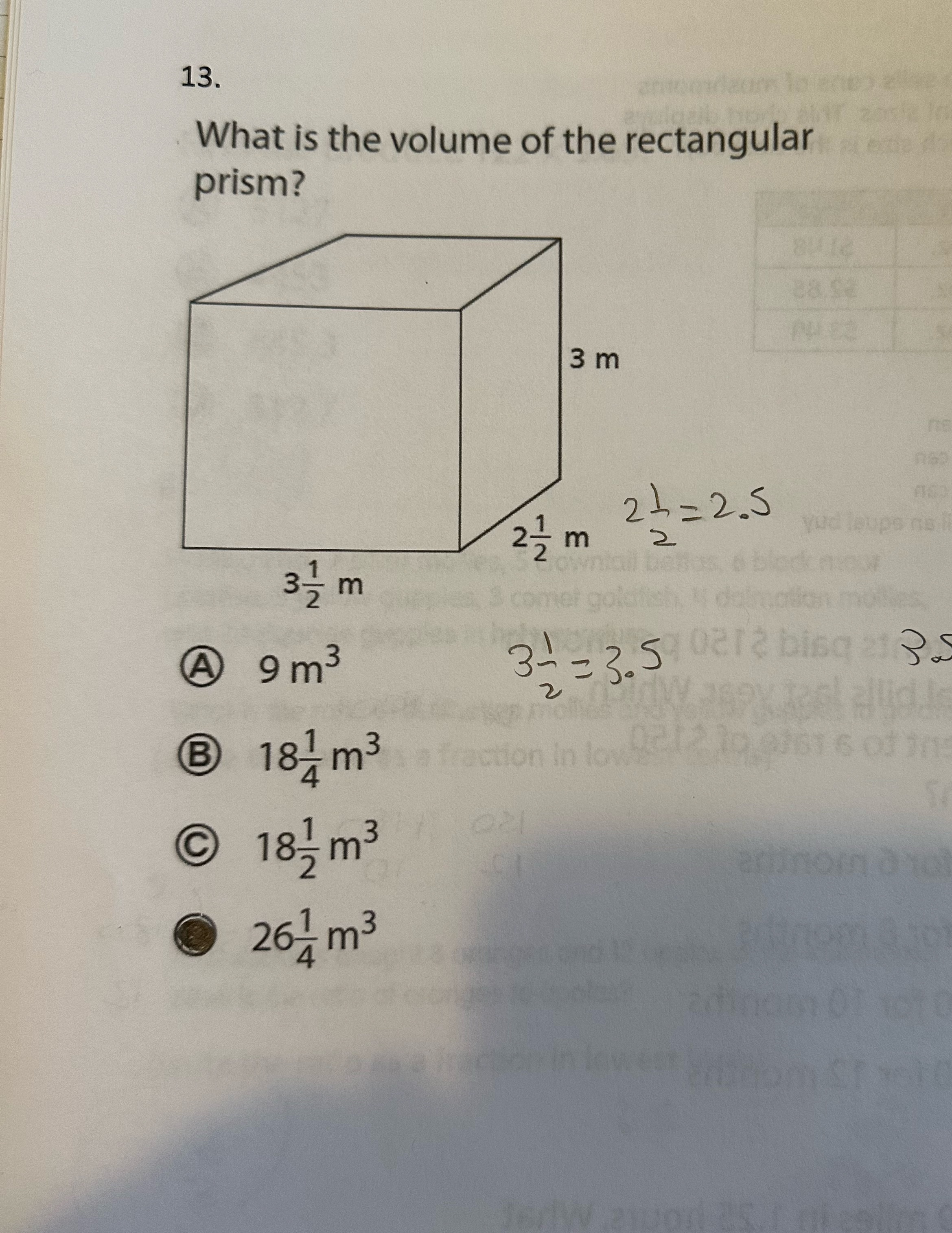 Solved What is the volume of the rectangular | Chegg.com