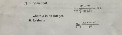 Solved (c) i. Show that where a is an integer. ü. Evaluate | Chegg.com