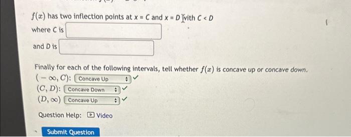 Solved Given the function g(x)=4x3−12x2−96x, find the first | Chegg.com