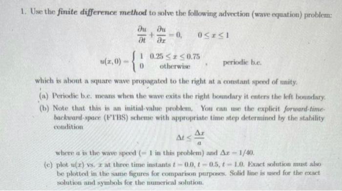 Solved Use the finite difference method to solve the | Chegg.com