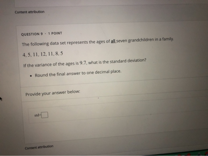 Solved Content attribution QUESTION 9 . 1 POINT The | Chegg.com Solved Content attribution QUESTION 9 . 1 POINT The | Chegg.com